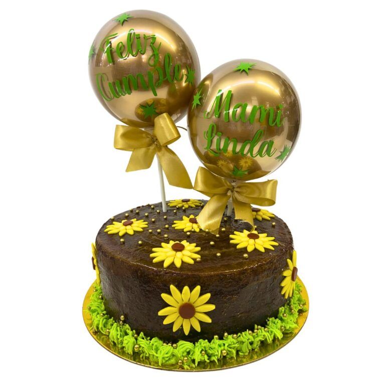 Torta Sabor Ponque Envinado Girasoles - Globos, Flores y Fiestas